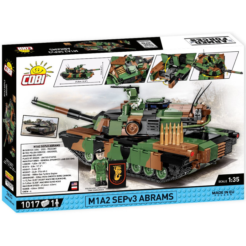 Cobi 2623 Polský tank Abrams M1A2 SEPv3 Armed Forces - Pygmalino