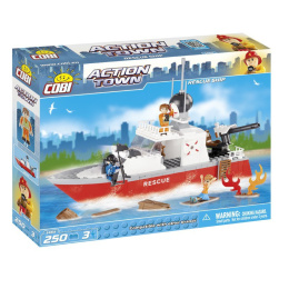 Cobi 1464 ACTION TOWN - Hasičská loď 250 k, 3 f - Pygmalino